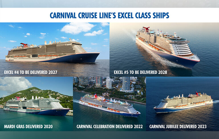 Carnival Cruise Line to add fifth Excel-Class ship, coming in 2028 ...