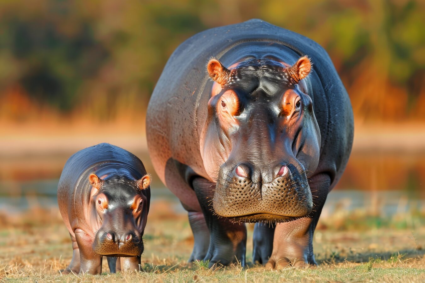Watch as three hippos casually roam around busy town in South Africa ...